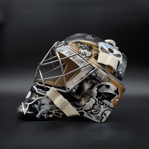New Jack Campbell Signed Goalie Mask Texas Star Chris Kyle Tribute ...