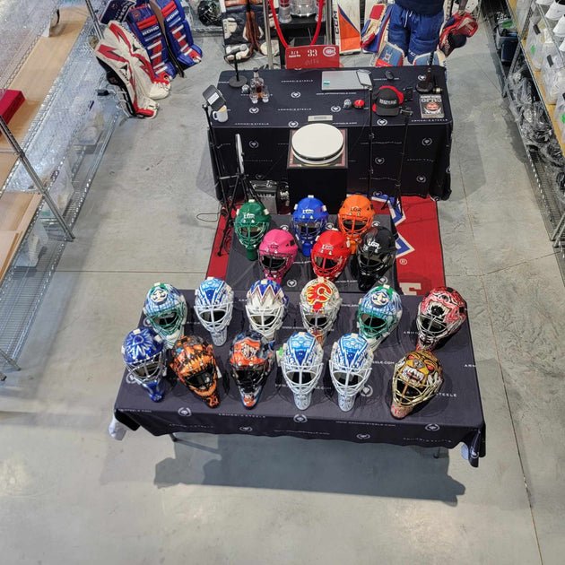 A fresh wave of newly painted goalie masks just landed at the warehous ...