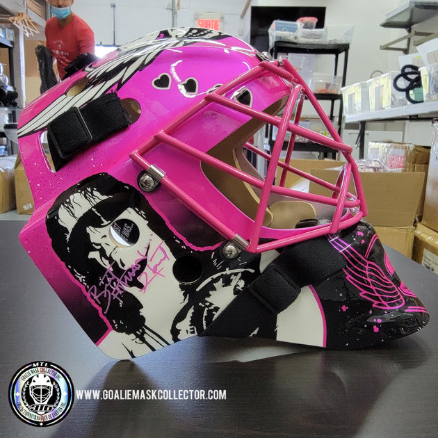 Bret Hitman Hart Signed Goalie Mask Entertainment Collection! – Goalie ...