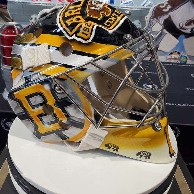 Featuring: JEREMY SWAYMAN 2023-24 BOSTON BRUINS CENTENNIAL Goalie Mask ...