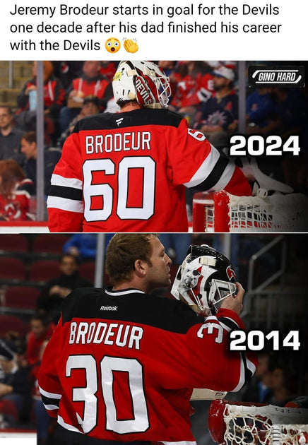 Jeremy Brodeur starts in goal for the Devils one decade after his dad ...