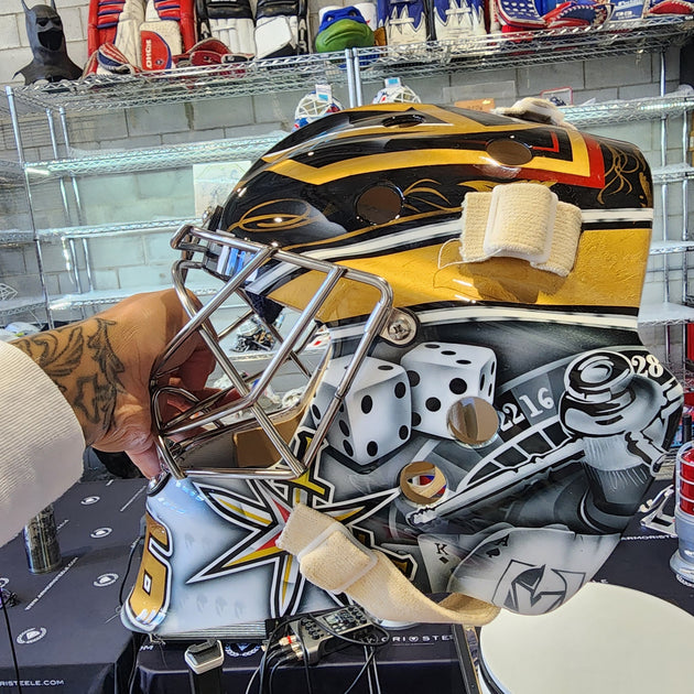 FEATURING: LOGAN THOMPSON Signed Goalie Mask Las Vegas Golden Knights ...