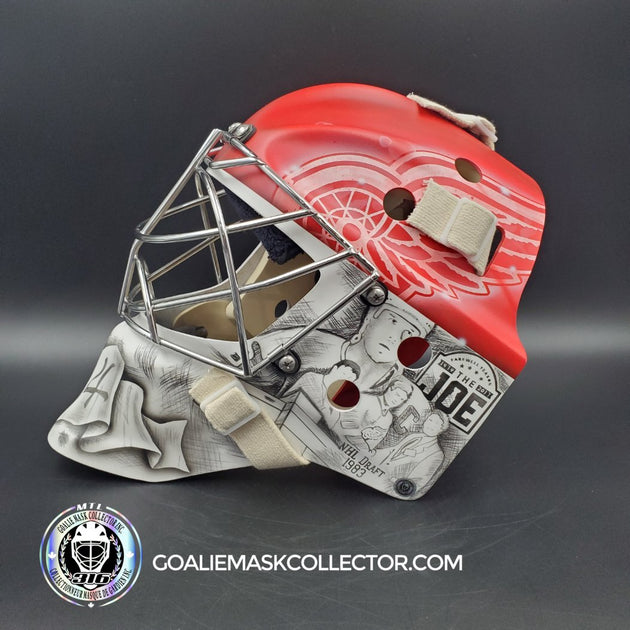Featuring: Petr Mrazek Signed Goalie Mask Joe Louis Arena Farewell Det ...