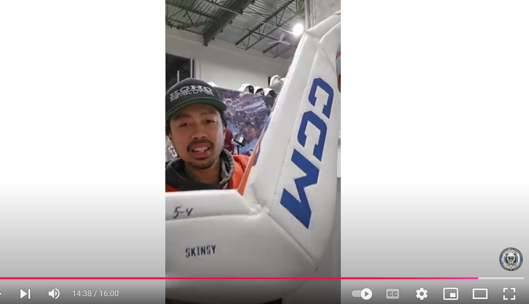 Watch: Stuart Skinner Unboxing Goalie Pads Game Worn Stanley Cup Final ...