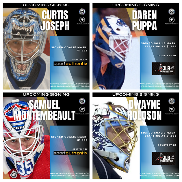 UPCOMING SIGNINGS – Tagged "Goalie_Ed Cubberly"– Goalie Mask Collector