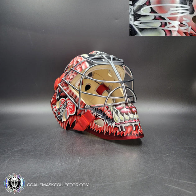 Curtis Joseph Game Issued Goalie Mask Detroit Red Wings Pro's Choice D ...