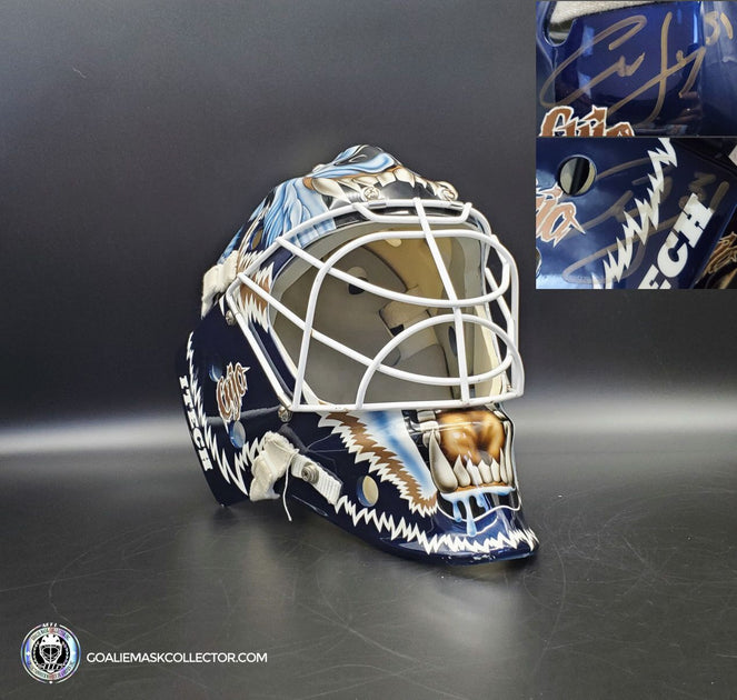 Curtis Joseph PRO "ICE READY" Goalie Mask Edmonton Oilers Signed Itech ...