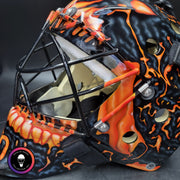 Custom Painted Goalie Mask: Jacob Markstrom Goalie Mask in Black and R ...
