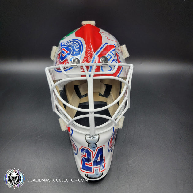 Custom Painted Goalie Mask: Montreal Canadiens All Historical Logos ...