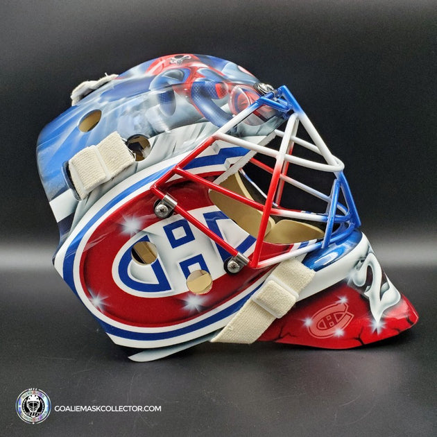 Custom Painted Goalie Mask: Peter Budaj Goalie Mask Unsigned Spiderman ...