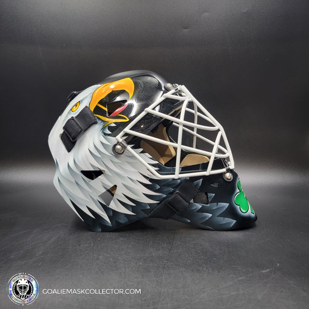 Ed Belfour Goalie Mask Unsigned Black Edition Chicago Tribute + Custom ...