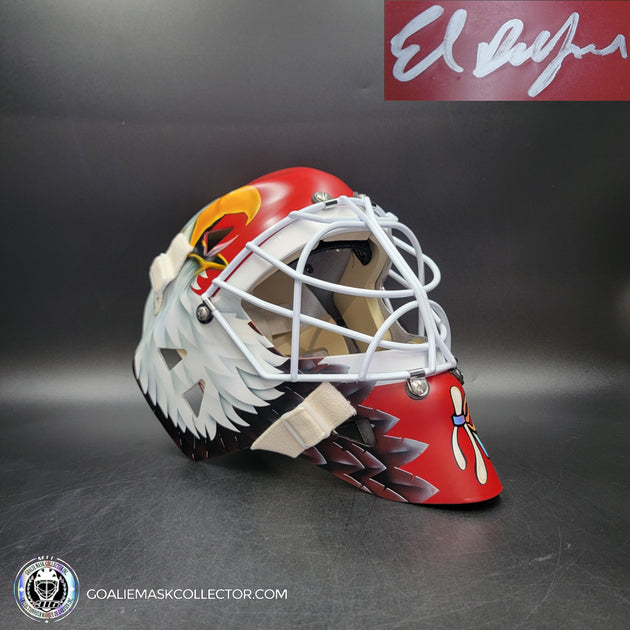 Ed Belfour Signed Goalie Mask V2 Chicago Complex MATTE Finish Autograp ...