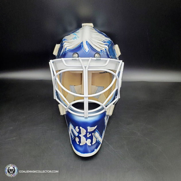 Ilya Samsonov Goalie Mask Unsigned 2023 Toronto Tribute – Goalie Mask ...