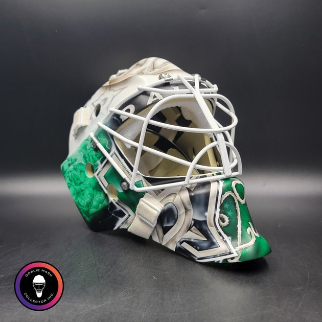Jake Oettinger Goalie Mask Unsigned 2025 Dallas Playoffs Tribute ...