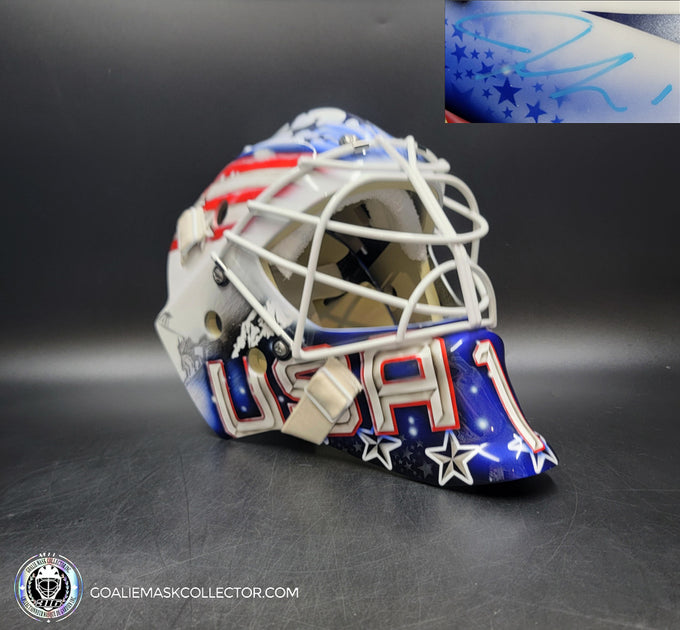 Jeremy Swayman Signed Goalie Mask 2025 4 Nations Team USA Signature Ed ...