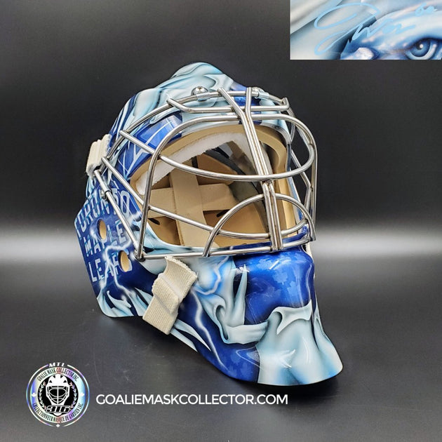 Joseph Woll Goalie Mask Signed 2023 Toronto Complex Eagle V1 Tribute S ...
