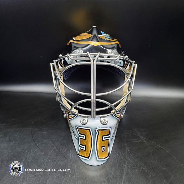 Logan Thompson Goalie Mask Unsigned Las Vegas 2022 Tribute + 24k Gold ...