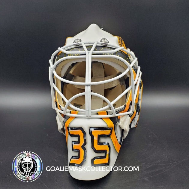 Linus Ullmark Goalie Mask Unsigned 2022-2023 Boston CENTENNIAL Orr Ber ...