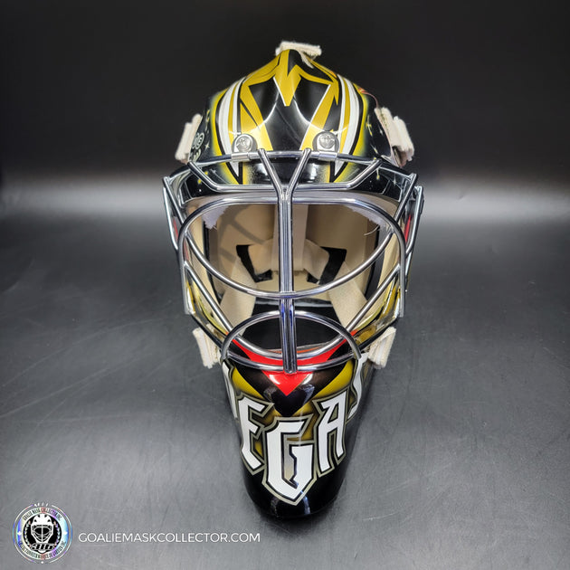 Logan Thompson Goalie Mask Unsigned Las Vegas 2023 Reverse Retro Tribu ...