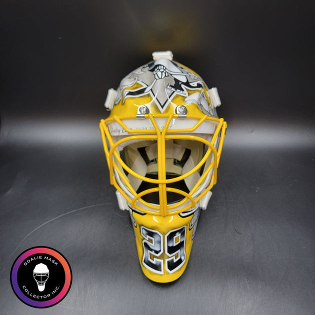 Marc-Andre Fleury Goalie Mask Unsigned 2025-26 Pittsburgh FINAL MASK T ...