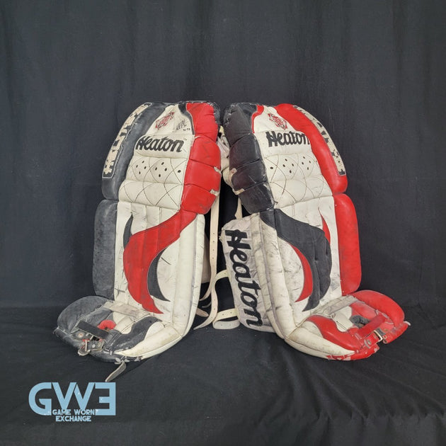 Martin Brodeur Game Used Goalie Pads 1996-97 New Jersey Devils Heaton ...