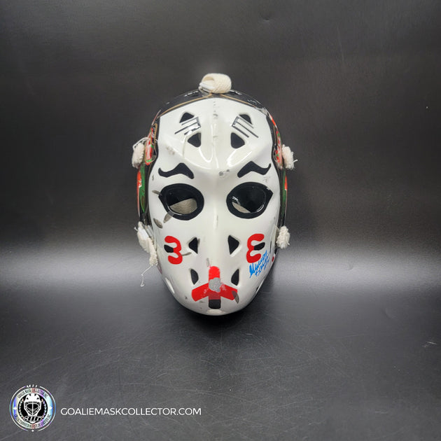 Murray Bannerman Signed Goalie Mask Vintage Chicago V2 Game Worn Look ...
