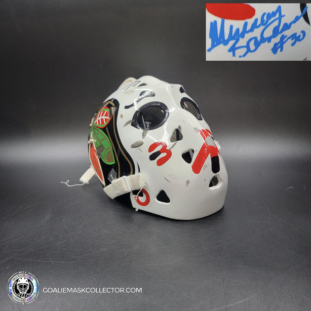 Murray Bannerman Signed Goalie Mask Vintage Chicago V2 Game Worn Look ...