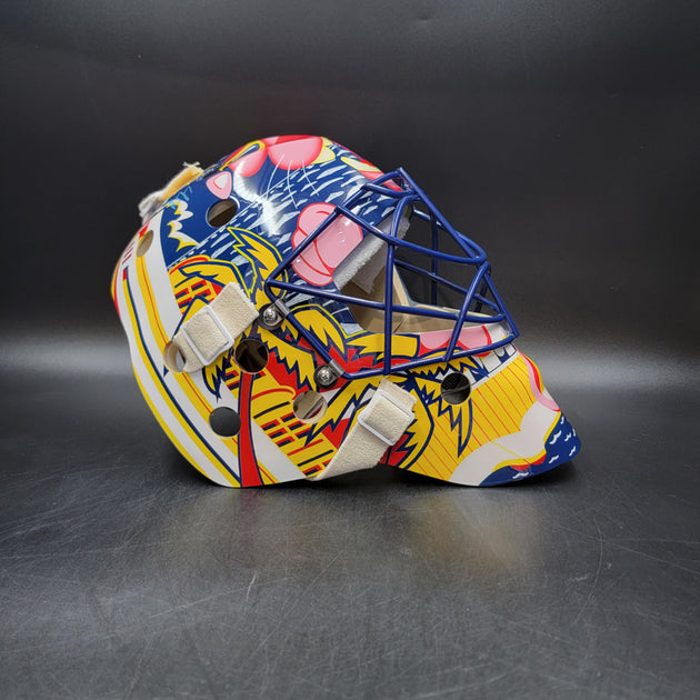 Presale: Roberto Luongo Goalie Mask Signed 2001 Florida V2 Pink Panthe ...