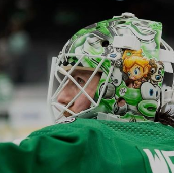 Presale: Scott Wedgewood Goalie Mask Unsigned 2024 Dallas Mario Kart T ...