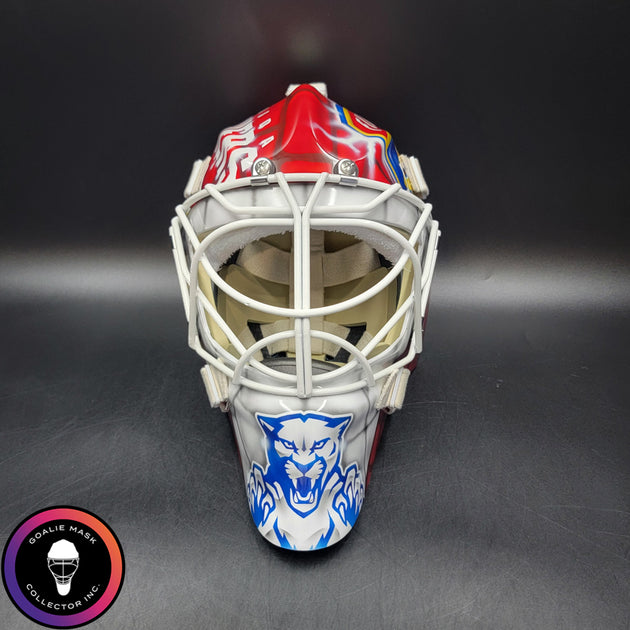 Sergei Bobrovsky Goalie Mask Unsigned 2025 & 2024 "BACK TO BACK" Flori ...