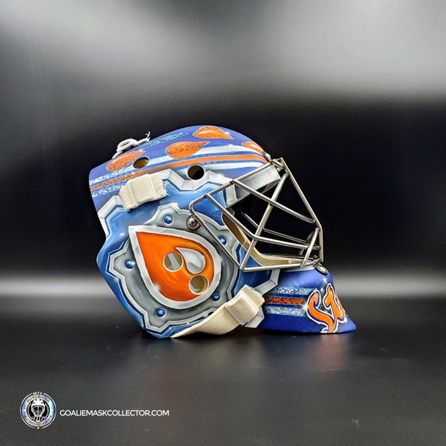 Stuart Skinner Signed Goalie Mask Edmonton 2022-23 Tribute Signature E ...