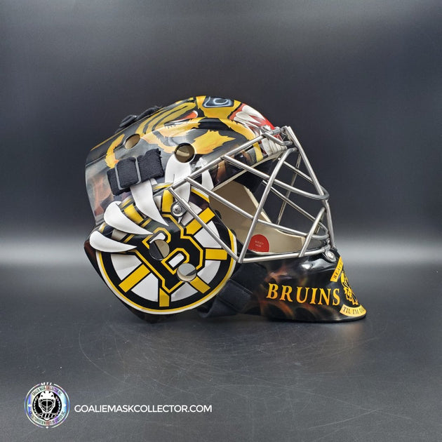 Tuukka Rask Signed Goalie Mask Boston Custom Grim Reaper Chin Tribute ...