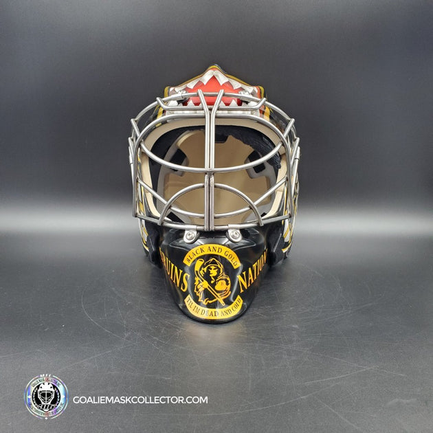Tuukka Rask Signed Goalie Mask Boston Custom Grim Reaper Chin Tribute ...