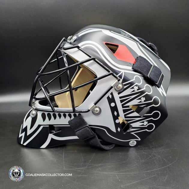 Custom Painted Goalie Mask: Felix Potvin Kings Duo Mashup Gold & Black ...