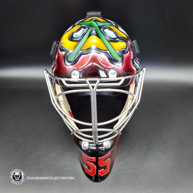 Custom Painted Mask: Chicago Blackhawks Tribute – Goalie Mask Collector