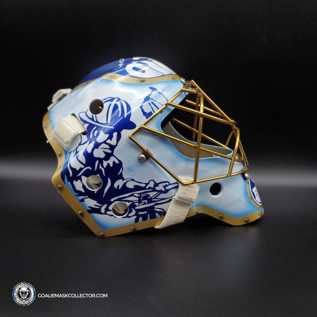 Dwayne Roloson Unsigned Goalie Mask 2006 Edmonton Tribute – Goalie Mask ...