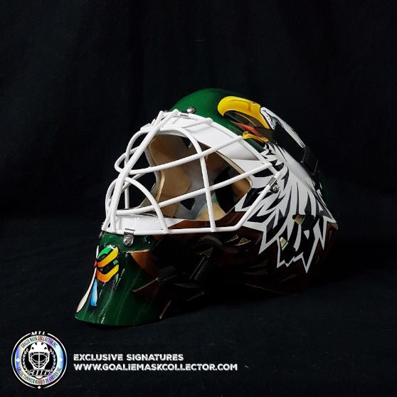 Ed Belfour Un-Signed Goalie Mask Green Dallas Simple Eagle – Goalie ...