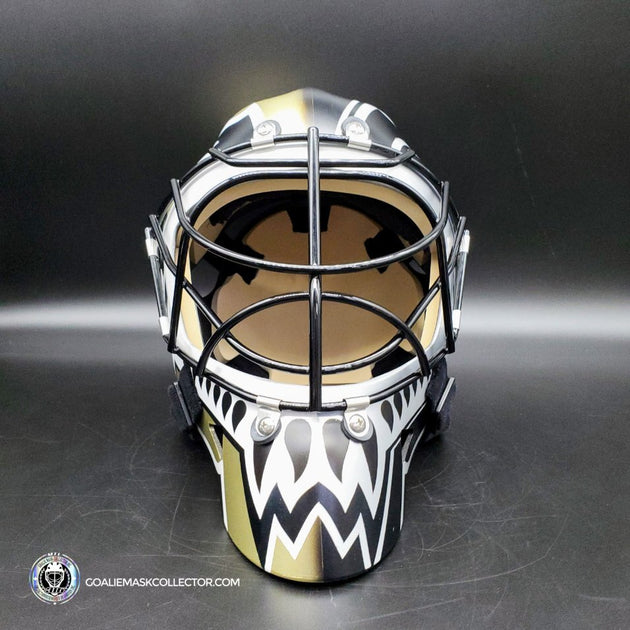 Felix Potvin Signed Goalie Mask Kings Duo Mashup Gold & Black Custom T ...
