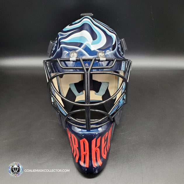 Custom Painted Goalie Mask: Seattle Kraken Collector Unsigned – Goalie ...