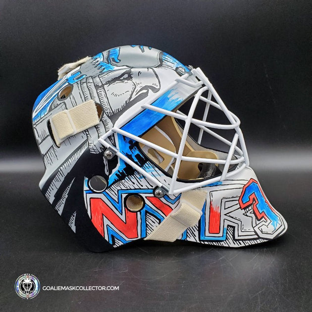 Igor Shesterkin Unsigned Goalie Mask New York 2022-23 Comic Book in Ma ...