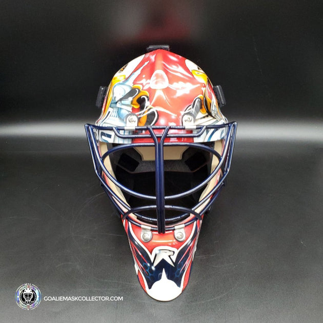 Jose Theodore Unsigned Goalie Mask Washington Tribute (Custom Touches ...