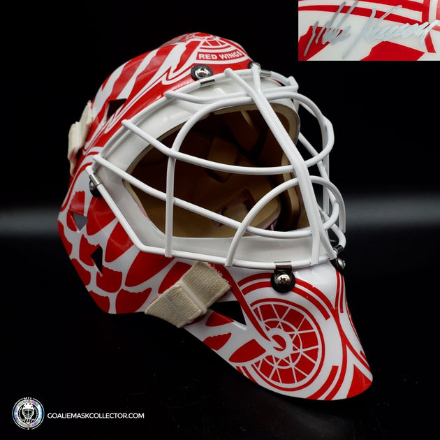Mike Vernon Signed Goalie Mask Detroit V1 Red Signature Edition ...
