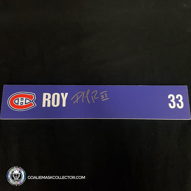 Patrick Roy Signed Name Plate from Montreal Canadiens Players' Locker ...