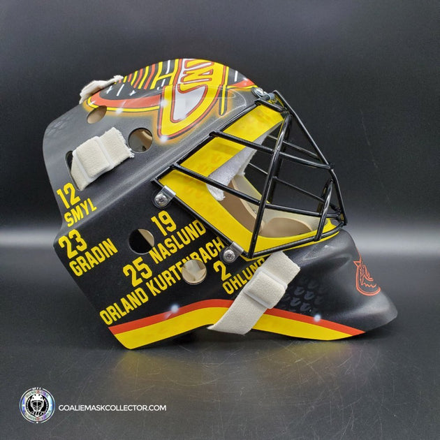 Thatcher Demko Goalie Mask Unsigned Vancouver Retro Matte – Goalie Mask ...