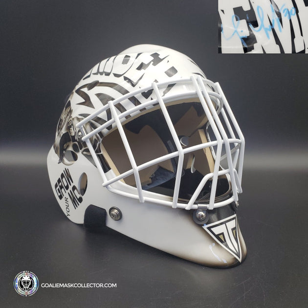 Tim Thomas MAGE Goalie Mask Boston 2011 Mustache November Grow Your Mo ...