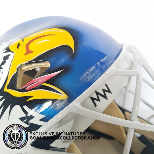 ED BELFOUR GAME WORN GOALIE MASK SWEDISH LEKSANDS IF WARWICK 2007-08 ...